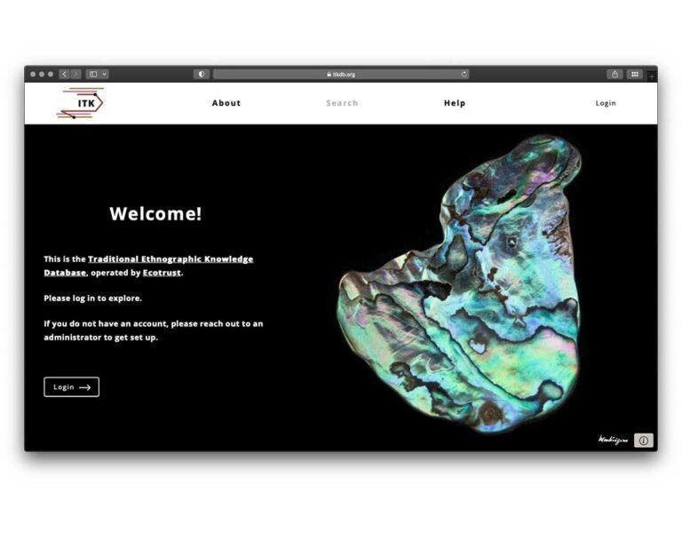 Ecotrust - Indigenous Traditional Knowledge Database